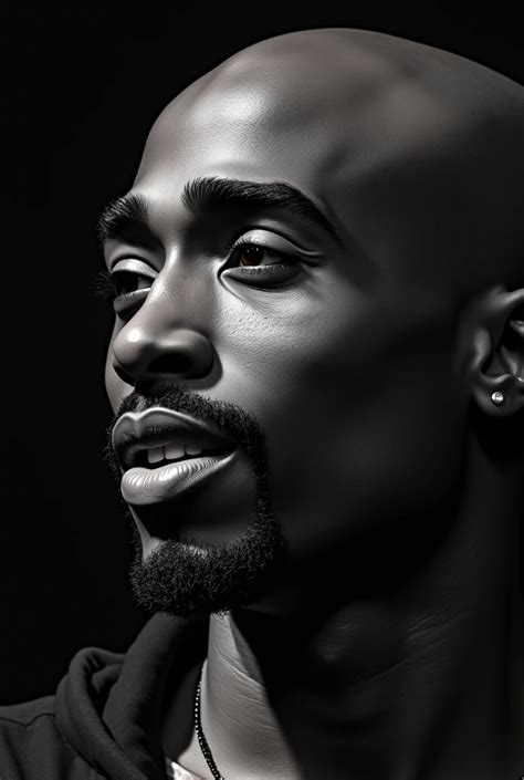 Photorealism 1 2 Tupac Shakur Bald Head 25 Years Old Seaart Ai