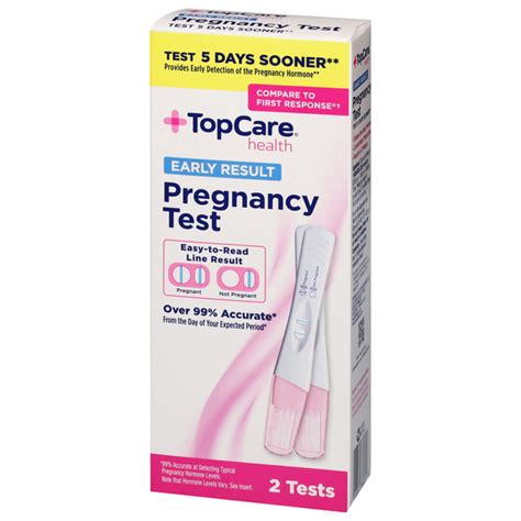Topcare Pregnancy Test Early Result Hy Vee Aisles Online Grocery Shopping