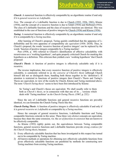 a procedural interpretation of the church turing thesis pdf