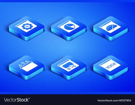 Set Browser Window Setting Ui Or Ux Design Vector Image