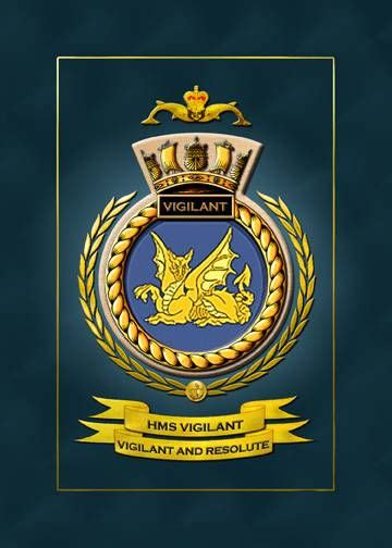 Hms Vigilant Submarine Ships Crest Jacks Taxi