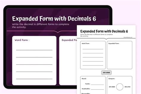 Decimal In Expanded Form Worksheets Free Interactive And Printable Workybooks