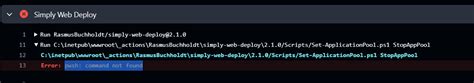 Net Error Pwsh Command Not Found While Running Workflow Stack Overflow