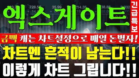 엑스게이트 주가전망 엑스게이트차트분석 목표가 세력들 평단가공개 강작가의 대시세 잡는 금맥 차트설정 공개 엑스게이트 Youtube