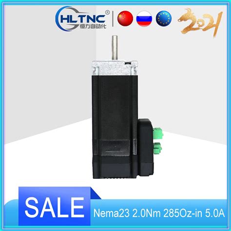 Nema23 2 0Nm Integrated Stepper Servo Motor 285Oz In 5 0A Closed Loop Stepper Motorwith Driver