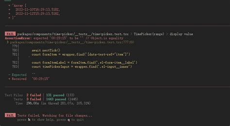 [bug report] 执行pnpm t 许多测试用例fail · issue 10584 · element plus element