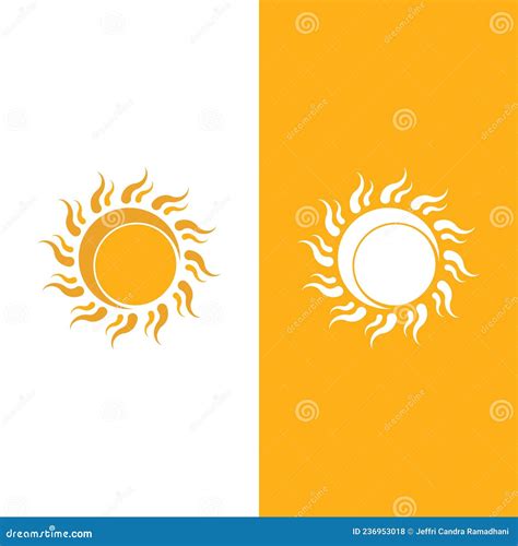Sun Vector Illustration Icon Logo Stock Vector Illustration Of Spring Summer 236953018