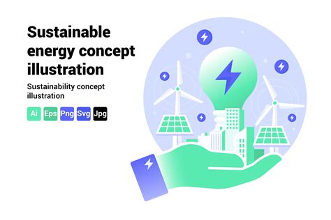 Sustainable Energy Concept Illustration Graphic By Innni · Creative Fabrica