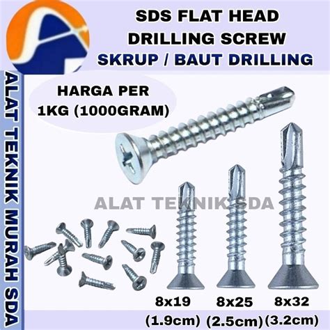 Jual 1000gr1kg Sekrup Skrup Sds Drilling Screw 8x19 8x25 8x32