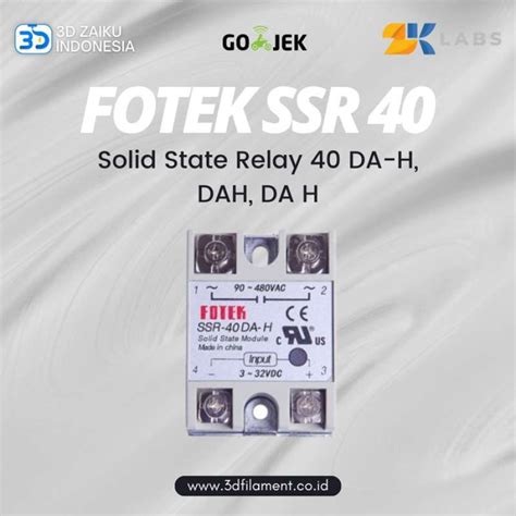 Promo Fotek Ssr Solid State Relay Ssr 40 Da H Ssr Dah Ssr Da H Diskon 23 Di Seller Urahara