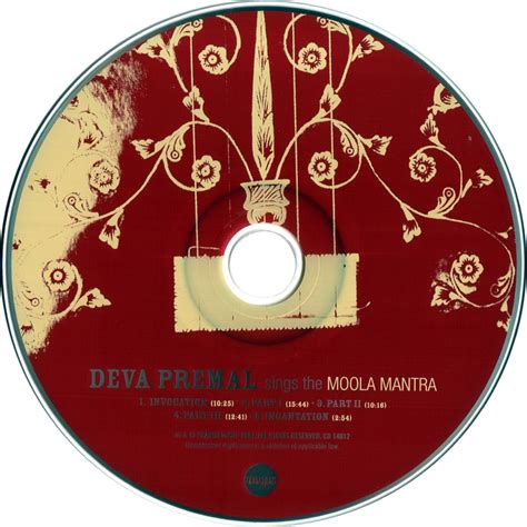 Car Tula Cd De Deva Premal Sings The Moola Mantra Portada
