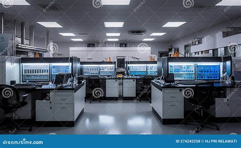 Bright And Ultra Modern High Tech Laboratory Full Of Advanced Technological Wonders Generative