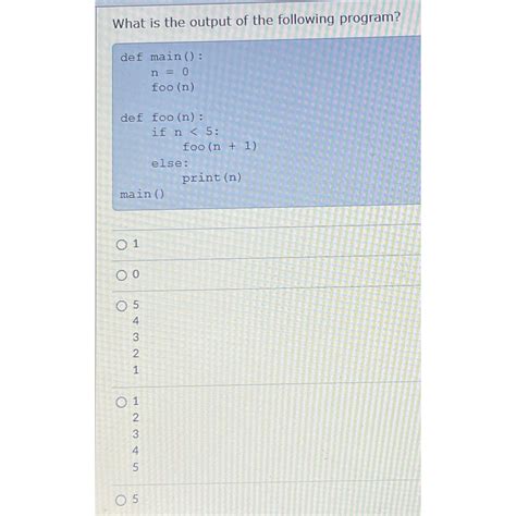 Solved What Is The Output Of The Following Programdef