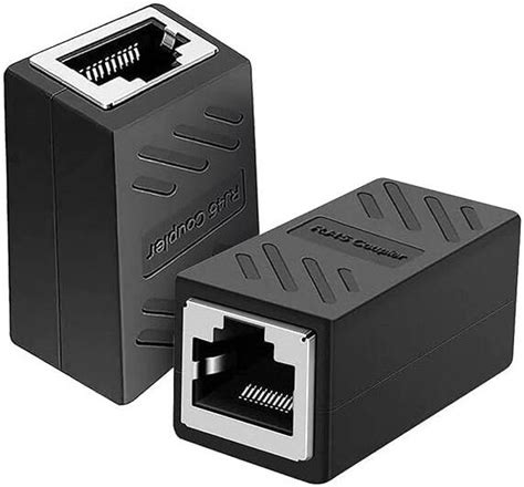 Taradhin Rj45 Coupler 2 Pack Ethernet Inline Connectors Network Extender Adapter Cat7 Cat6