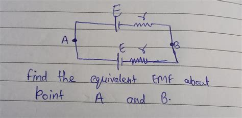 Find The Equivalent EMF About Point A And B Filo