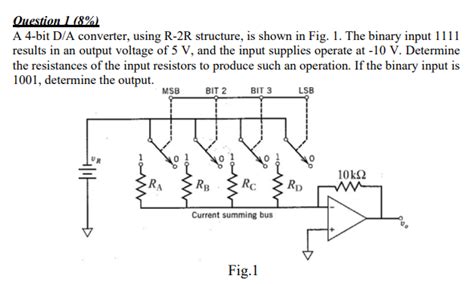 solved question 1689 a 4 bit d a converter using r 2r