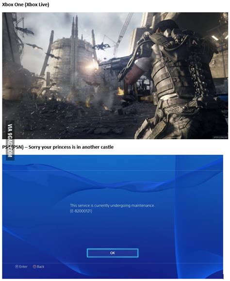Online Gaming Comparison PS4 Vs Xbox One 9GAG