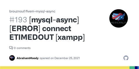 Mysql Async Error Connect Etimedout Xampp · Issue 193