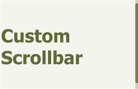 Classy And Cool Custom Css Scrollbars A Showcase Css Tricks