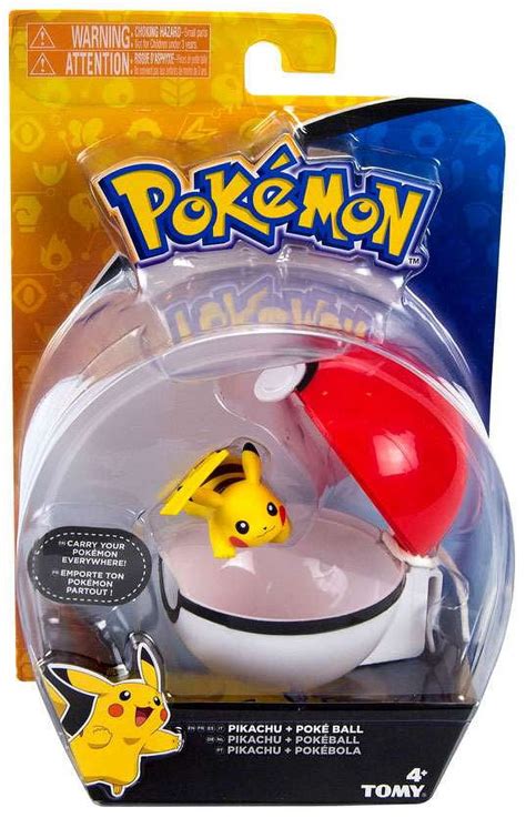Pokemon Clip N Carry Pokeball Pikachu And Poke Ball Figure Set Laying