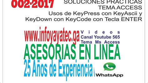 Access Usos En Keypress Y Keydown Vs Keyascii Y Keycode Youtube