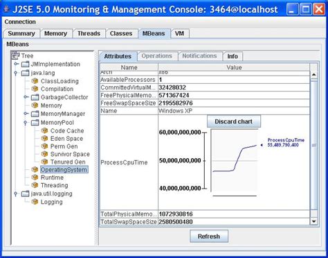 using jconsole to monitor applications