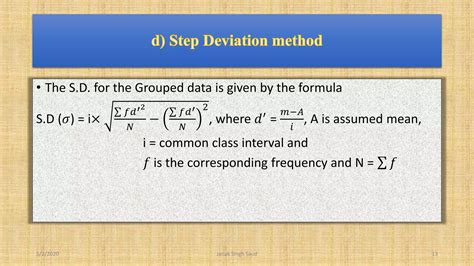 Standard Deviation Grouped Datacontinuous Data Ppsx