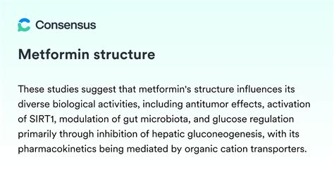 Metformin Structure Consensus Academic Search Engine