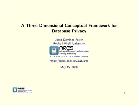 Pdf A Three Dimensional Conceptual Framework For Database Privacy