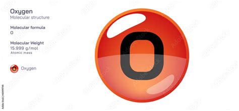 Oxygen Molecular Structure Formula Periodic Table Structural Molecular Formula Vector Design