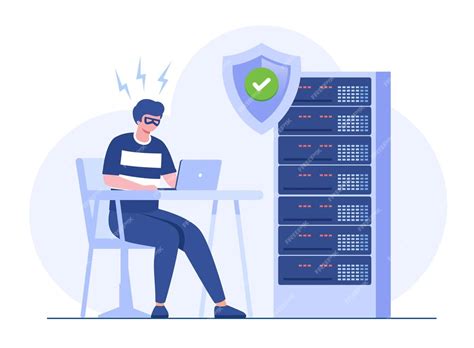 Premium Vector Database Security Phishing Hacker Attack Concept