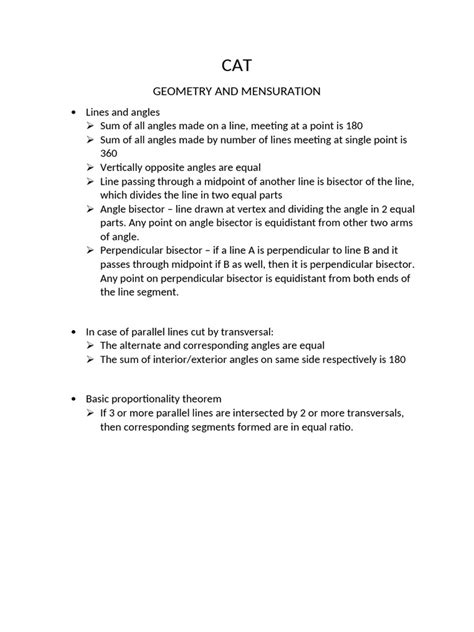 Geometry Notes Pdf Triangle Perpendicular
