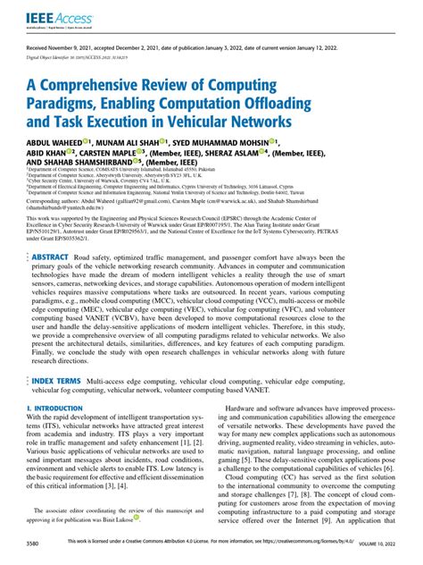 Acomprehensivereviewofcomputingparadigmsenablingcomputationoffloadingandtaskexecution