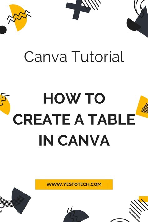Canva Tutorial How To Create A Table In Canva