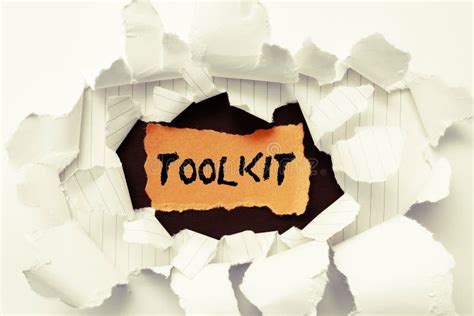 Sign Displaying Toolkit Concept Meaning Set Of Tools Kept In A Bag Or Box And Used For A