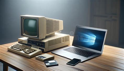 Old Vs New Old Computer Vs New Computers Old Desktop And New Laptop