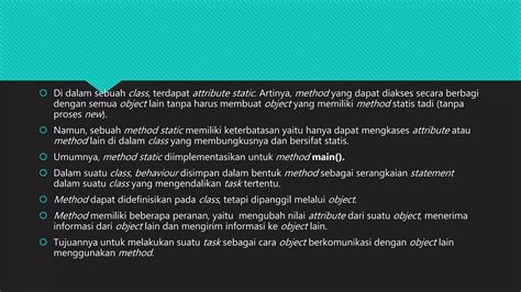 8 Konsep Class Object Dan Method Pptx 8 Konsep Class Object Dan Method Pptx