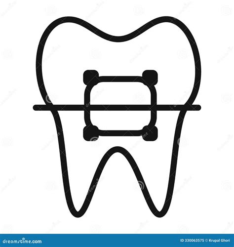 Teeth Braces Icon Mark In Filled Style Stock Illustration Illustration Of Dentist Line 330063575