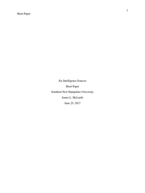 Six Intelligence Sources Pdf Intelligence Assessment Information Age