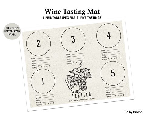 Free Printable Wine Tasting Mats Printable Calendars At A Glance