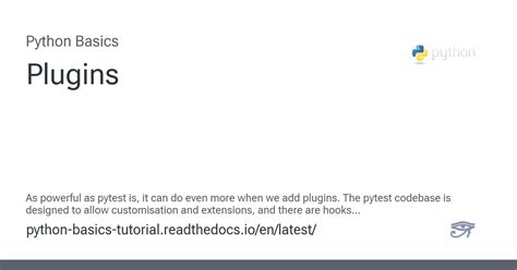 Plugins Python Basics
