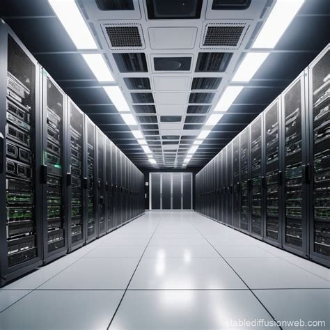 Futuristic Ai Cloud Computing Data Center Design Stable Diffusion Online