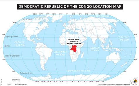 Democratic Republic Of Congo On World Map