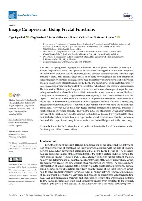 Image Compression Using Fractal Functions Pdf 3 D Graphics