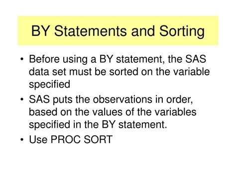 Ppt Sas Programming Working With Variables Powerpoint Presentation