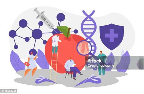 Gmo 실험 유전자 변형 벡터 일러스트와 과학자 테스트 제품 그래픽 사람 건강 디자인을 위한 과학 작업 Dna에 대한 스톡 벡터 아트 및 기타 이미지 Istock