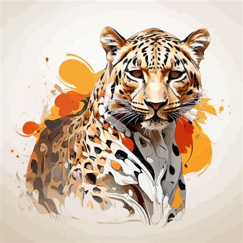 Premium Vector Leopard Abstractpaint Premium Vector Leopard Abstractpaint
