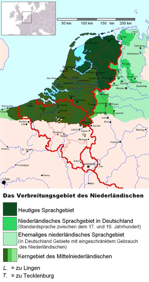 Language Map Dutch Speaking Areas In 19th Century Netherlands