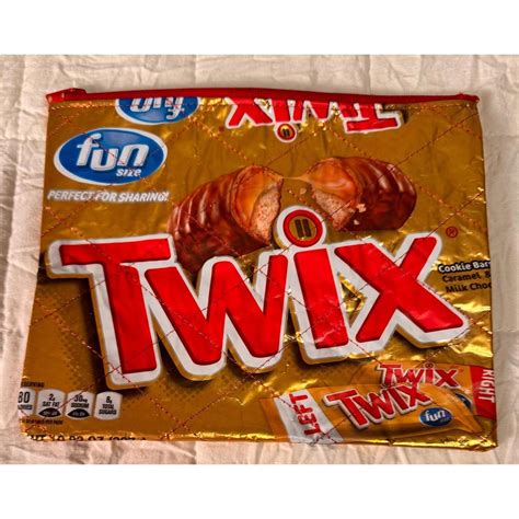 Twix Candy Wrapper Zipper Pouch Upcycled Novelty Fun Depop