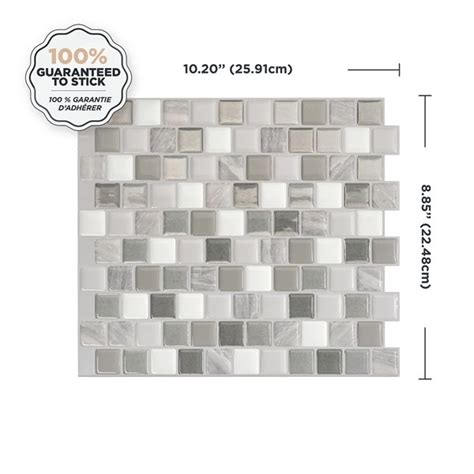 Smart Tiles Brixia Casoria 10 2po X 8 85po Pqt 4 Tuiles Autocollantes